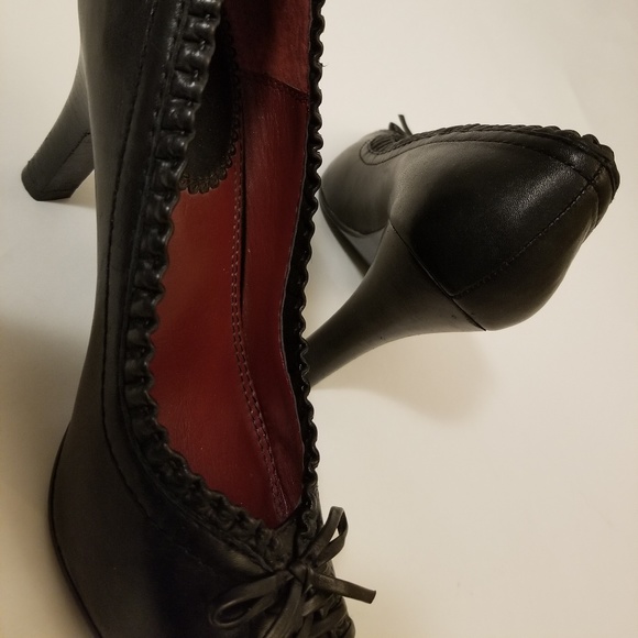 Hilary Radley | Shoes | Hilary Radley Black Pumps W Ruffles And Bow ...